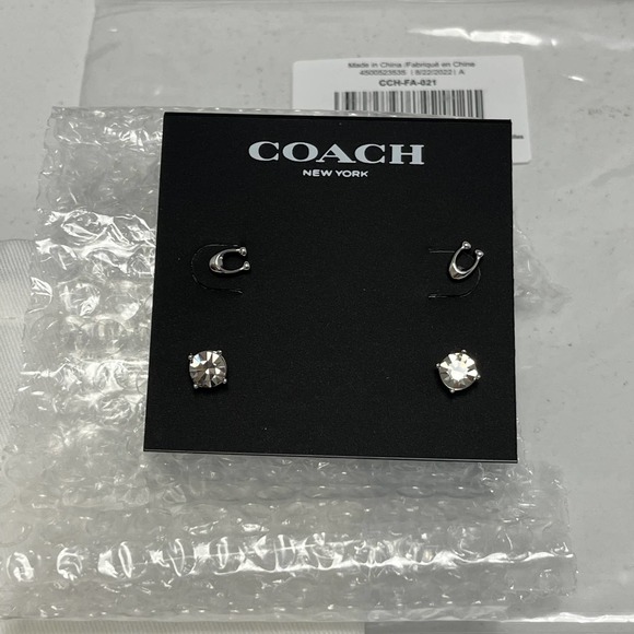 Coach | Jewelry | Nwt Coach Signature C Stud Earring Set | Poshmark